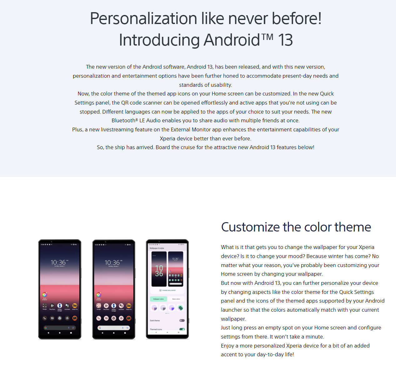 ソニー、XperiaのAndroid 13アプデで追加される新機能5つを公式紹介 | スマホダイジェスト